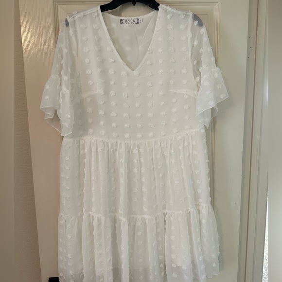 mslg | Dresses | Mslg Dress White | Poshmark